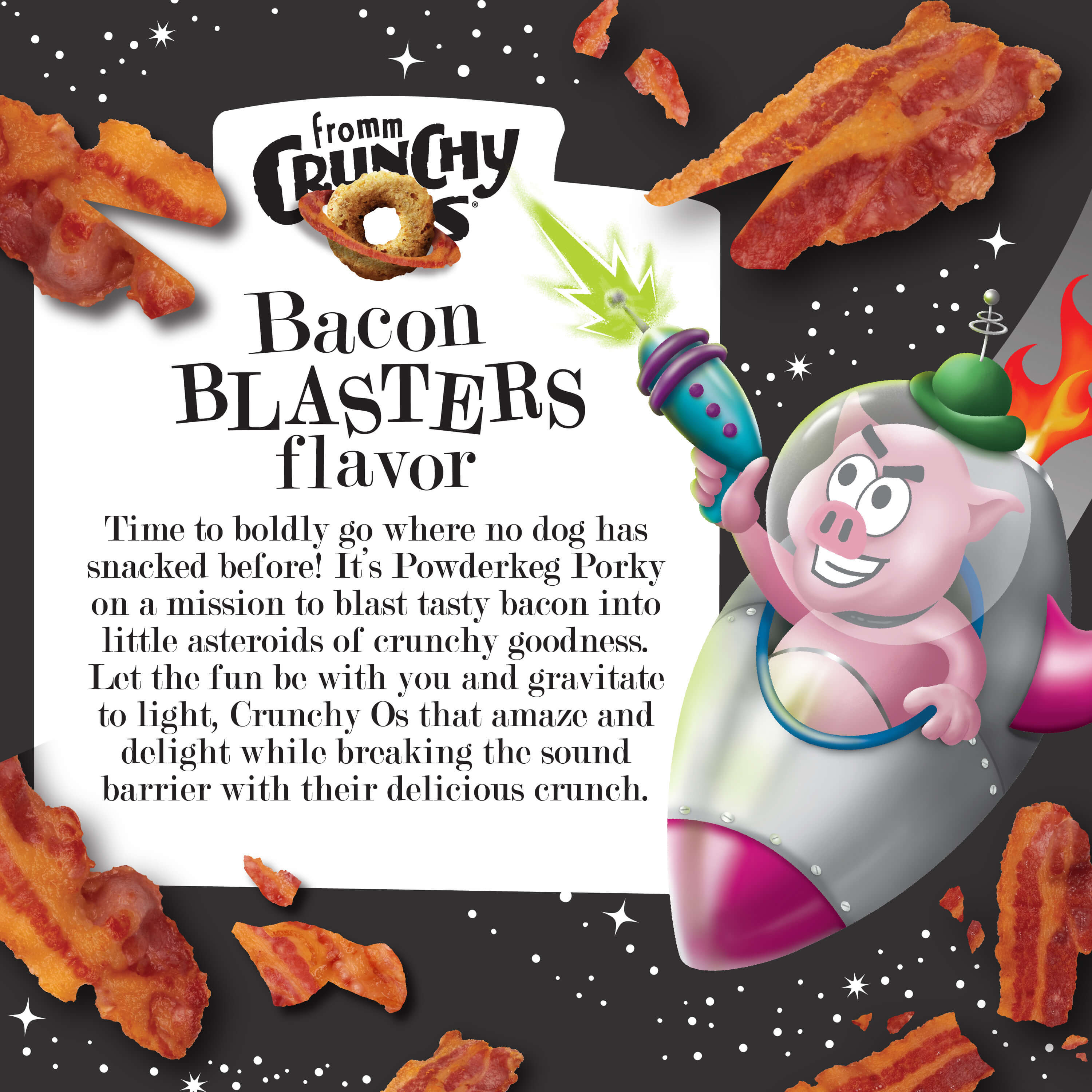 Fromm Crunchy Os® Bacon Blasters Flavor Dog Treats Recklessly Crunchy ...